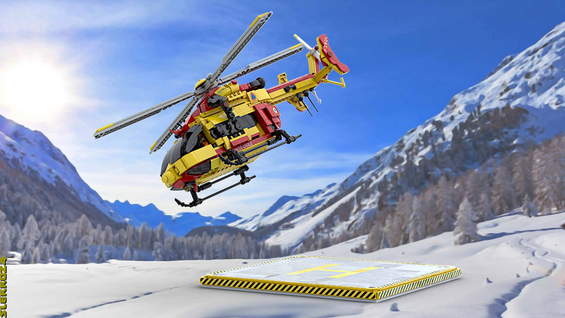 LEGO IDEAS - Eurocopter Dragon EC-145 Sécurité Civile Edition.